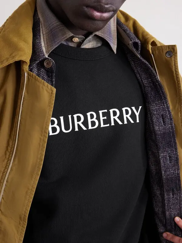 Burberry Logo-print Cotton-jersey Sweatshirt