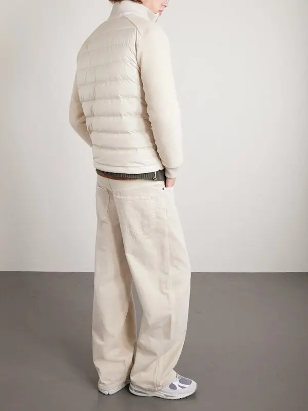 Moncler Teddy Fleece Down Jacket - Neutrals