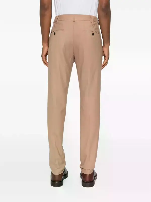 CELLAR DOOR Tapered Leg Wool Trousers - Brown