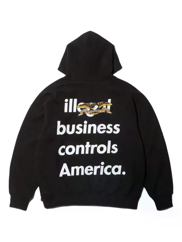 Supreme Antihero® Graphic Print Hoodie - Black