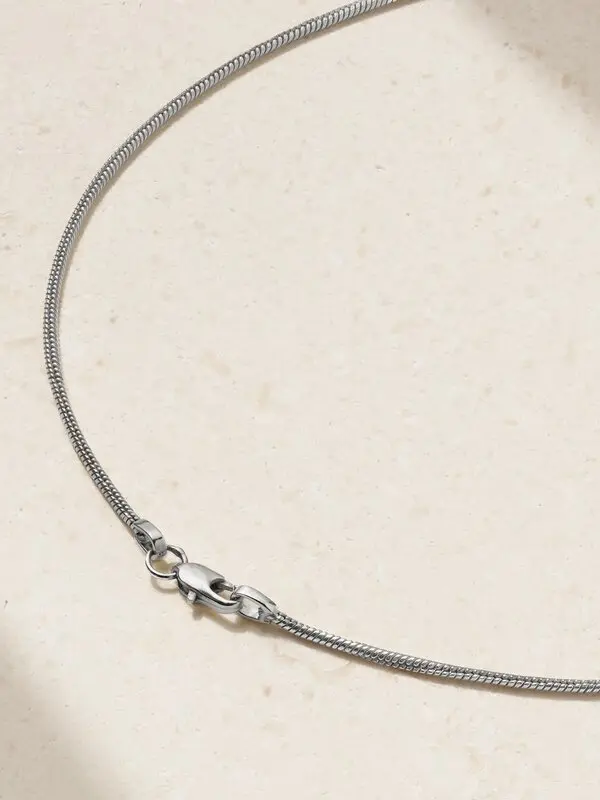Juju Vera Petra Onyx Necklace - Silver