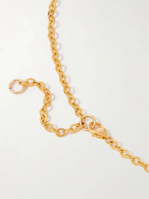 LIZZIE FORTUNATO Yucca Gold-plated, Agate, And Chrysoprase Necklace