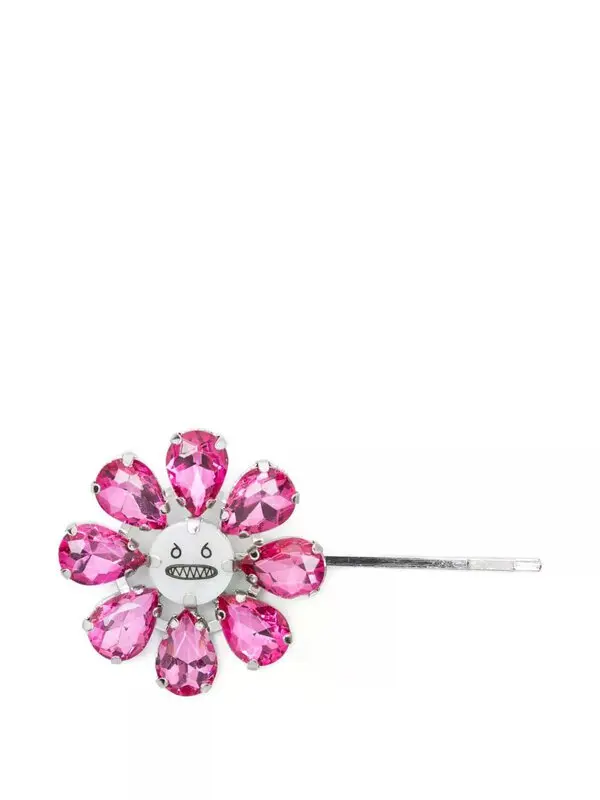 CHARLES JEFFREY Crazy Daisy Crystal Hair Clip - Pink