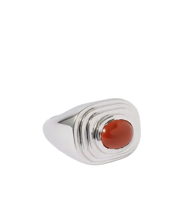 Le Sundial The Deco Jasper Ring - Silver