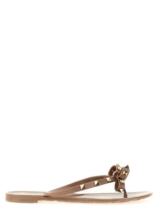 Valentino Garavani Rockstud Thong Sandals - Pink