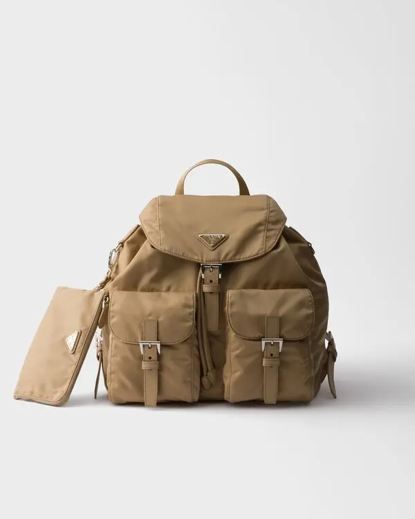 Prada Re-nylon Backpack - Camel Brown