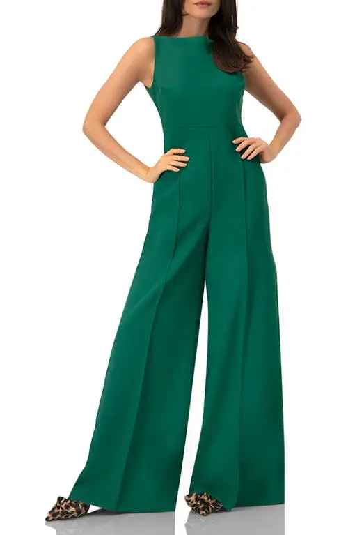 IVONNE Sleeveless Wide-leg Jumpsuit - Green