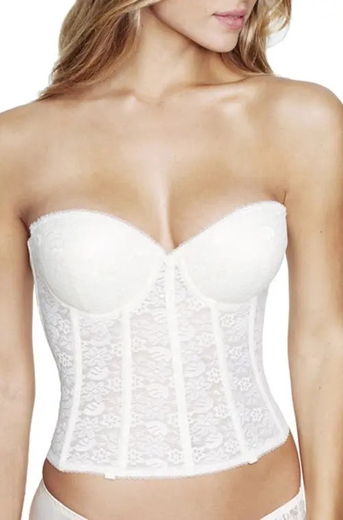 DOMINIQUE INTIMATES Hannah Strapless Push-up Longline Bra - Ivory