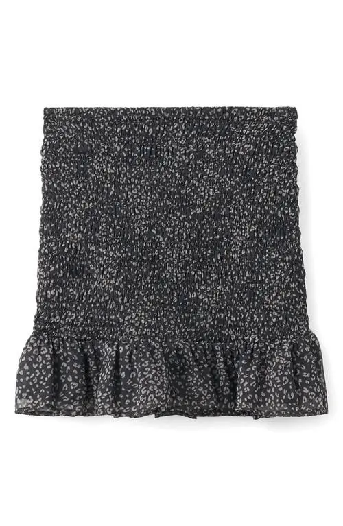 Mango Leopard Ruffle Miniskirt