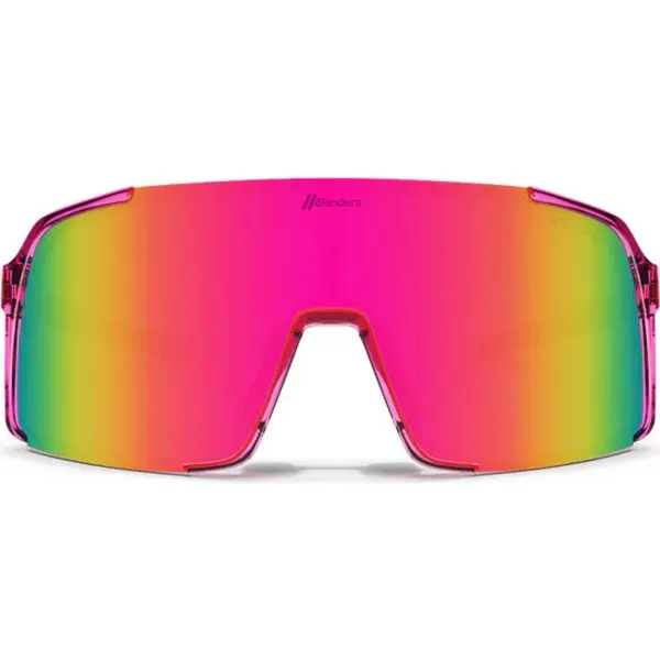 BLENDERS EYEWEAR Exposé 132mm Polarized Semi-rimless Shield Sunglasses - Pink Fade
