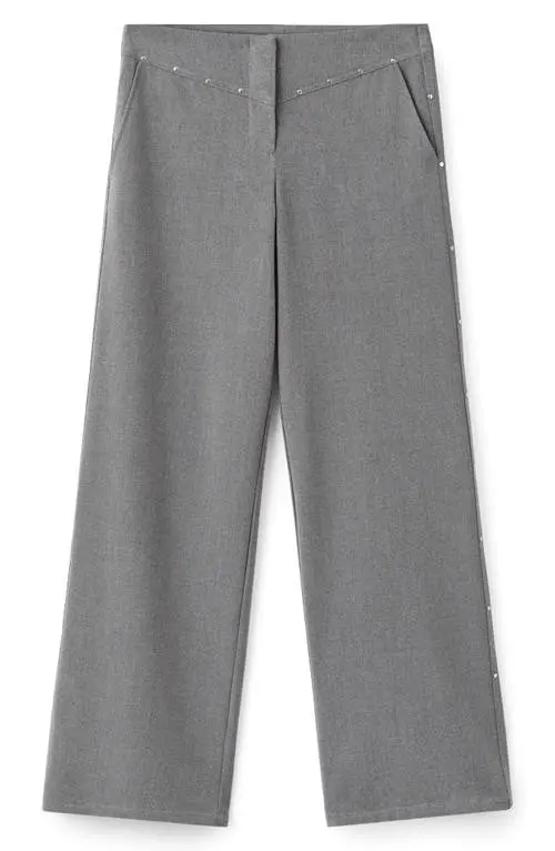 Mango Studded Low Rise Pants