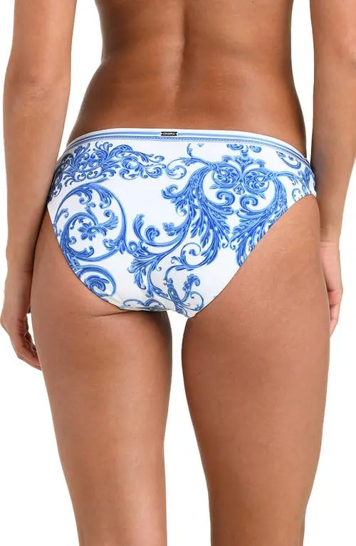 L'Agence Nicole Baroque Bikini Bottoms - Blue