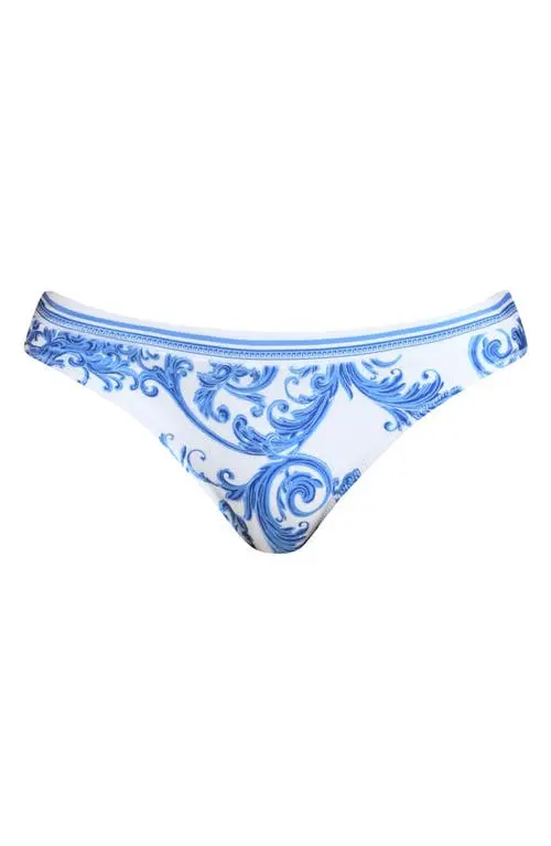 L'Agence Nicole Baroque Bikini Bottoms - Blue