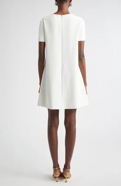 Carolina Herrera Poppy Print Stretch Crepe A-line Mini Dress