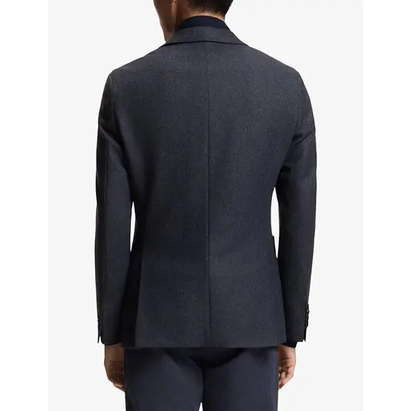 BOSS Slim-fit Wool-blend Jacket With Removable Lining