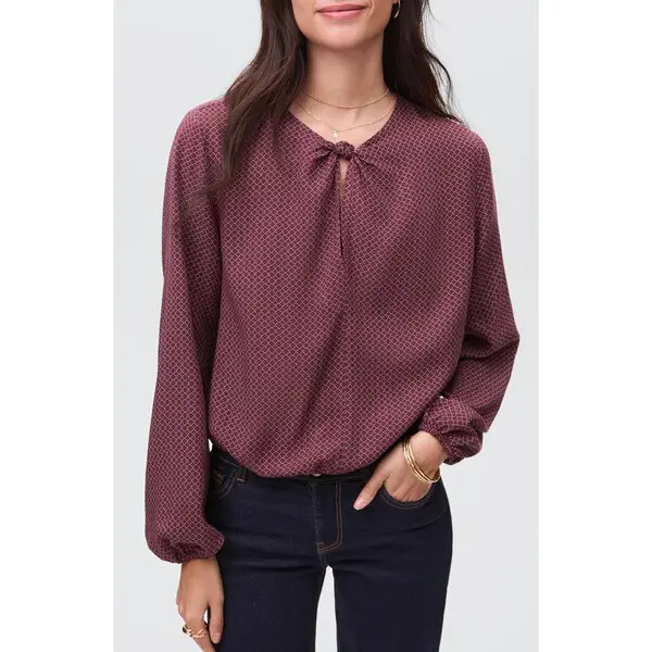 Mango Knotted Puff Sleeve Top