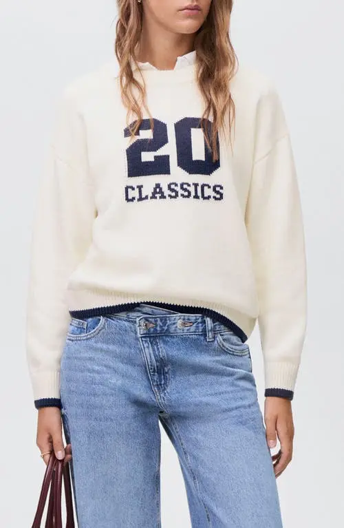 Mango Classics Intarsia Knit Sweater