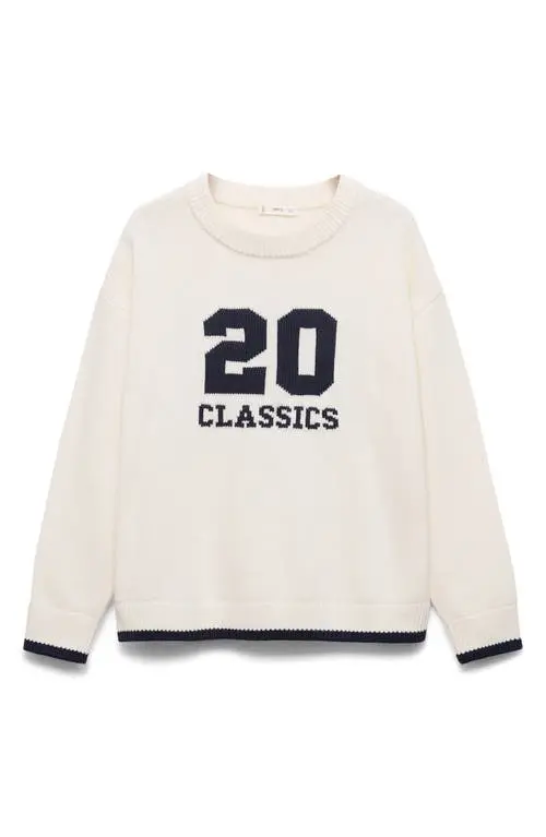 Mango Classics Intarsia Knit Sweater