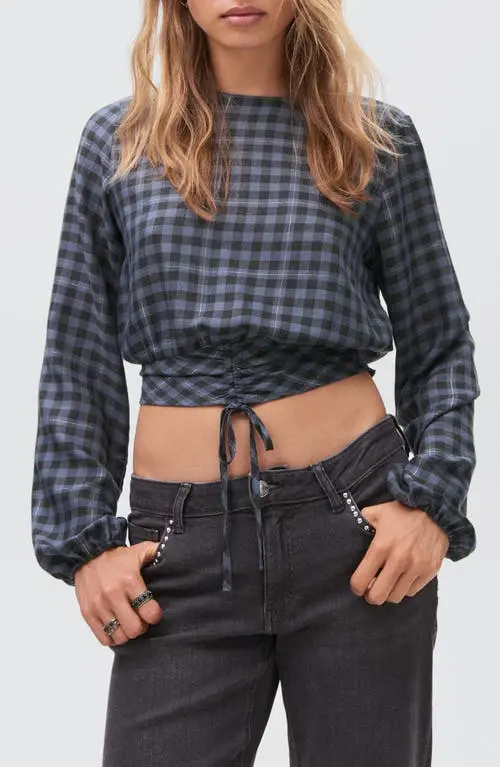 Mango Plaid Crop Top