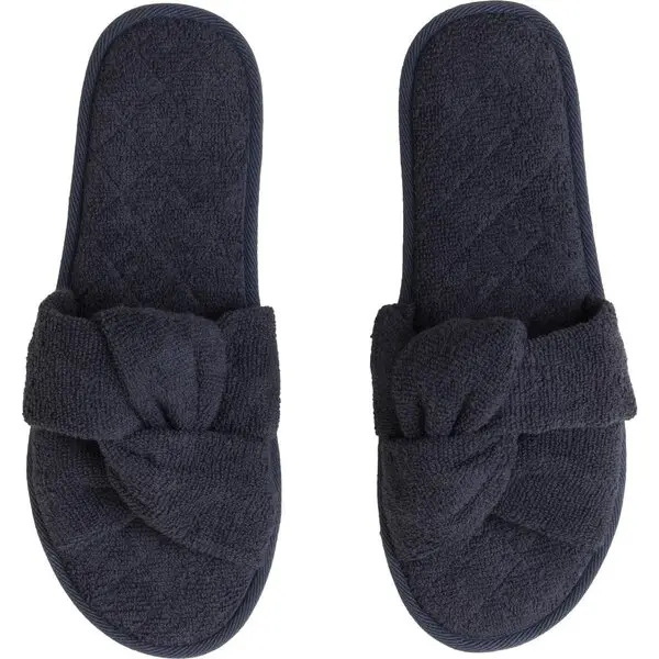 Barefoot Dreams Cozy Terry Slipper - Indigo