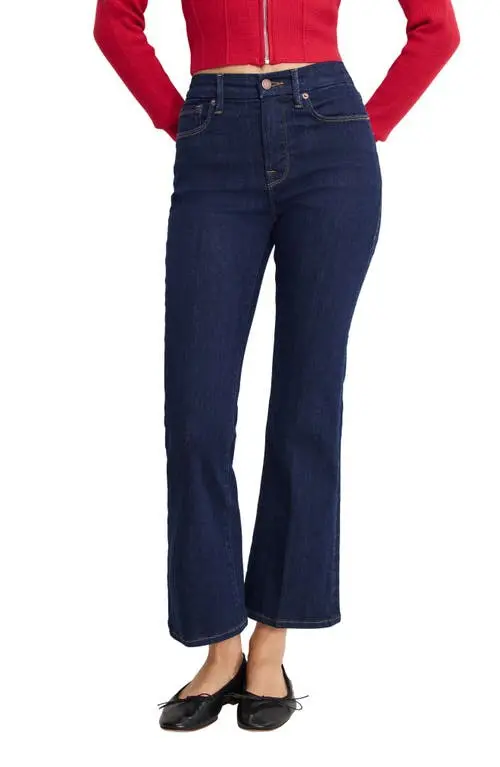 Good American Good Legs Crop Mini Bootcut Jeans - Indigo1153