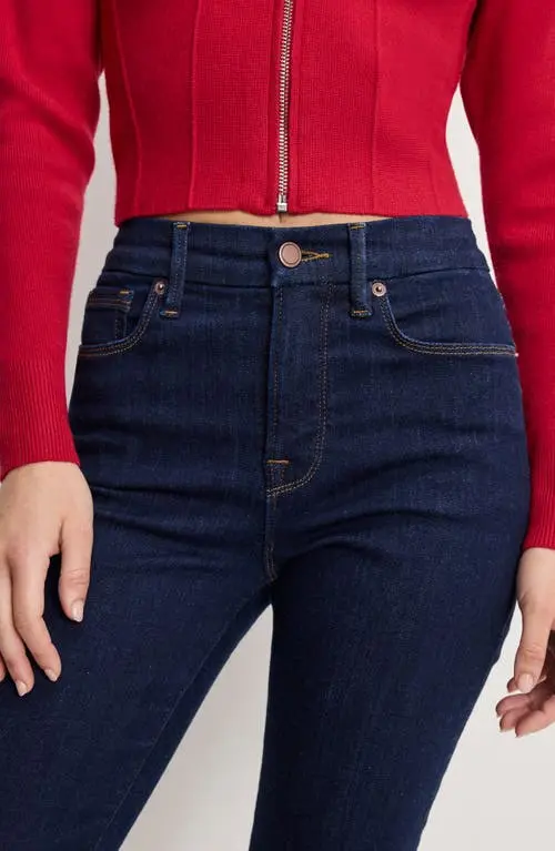Good American Good Legs Crop Mini Bootcut Jeans - Indigo1153