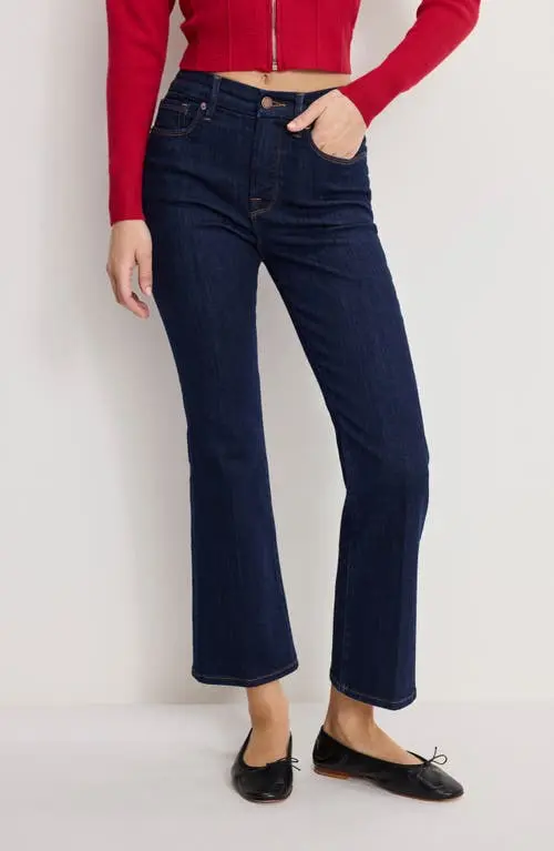 Good American Good Legs Crop Mini Bootcut Jeans - Indigo1153