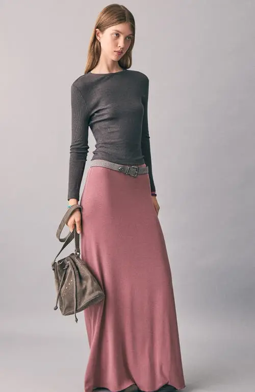 Mango Flared Maxi Skirt