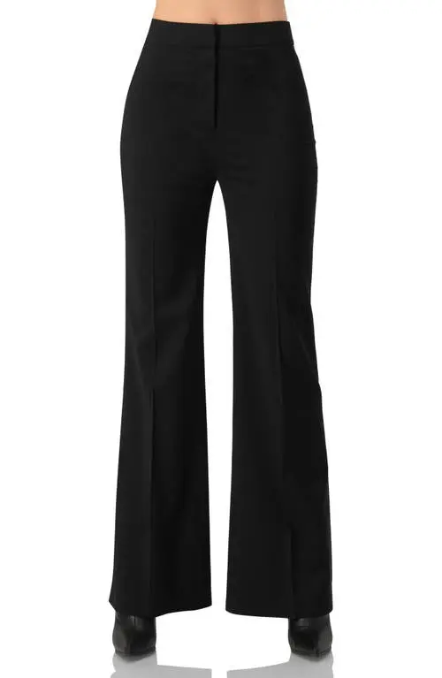 IVONNE Classic Tailored Straight-leg Wool Pants - Black