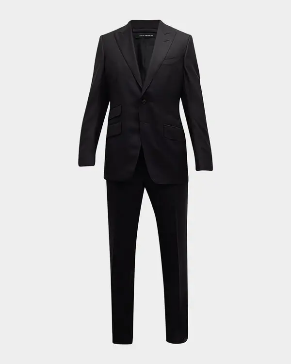 TOM FORD Wool-silk Master Twill Suit - Black