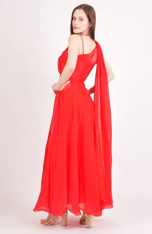 RAAS Tiana Embellished Silk Maxi Dress