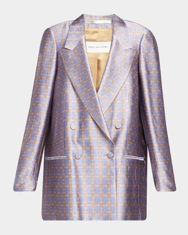 Dries Van Noten Bastis Double-breasted Blazer - Mltpat