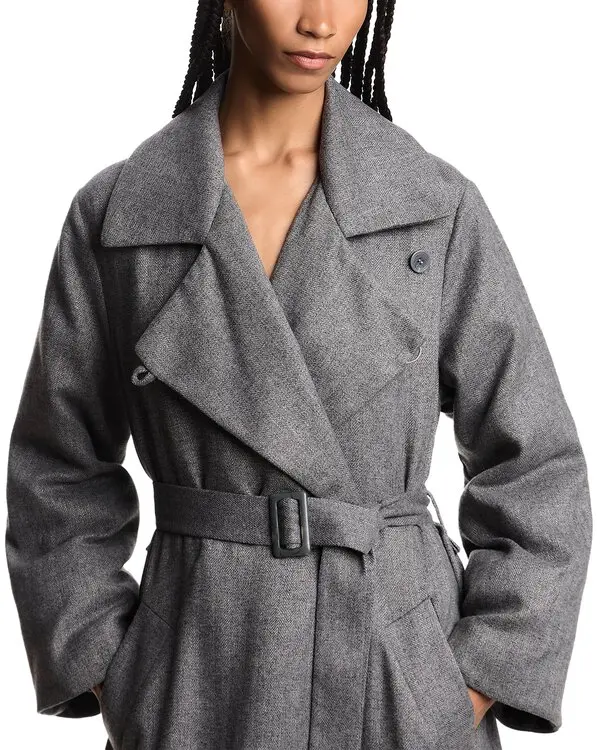 Emporio Armani Chevron Belted Coat