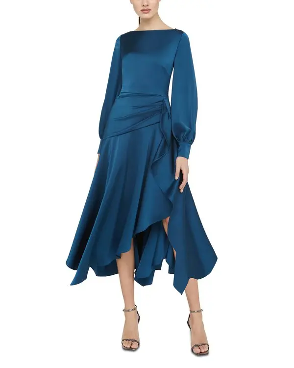 Theia Florence Handkerchief Hem Dress