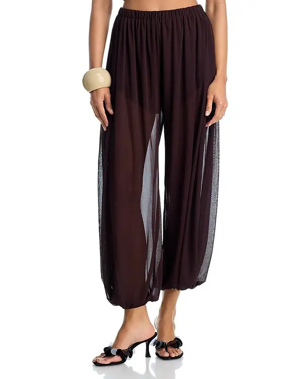Aqua Balloon Pull-on Pants - Brown
