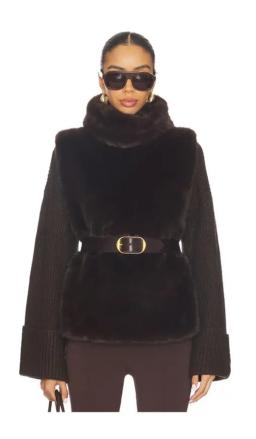SUSANNA CHOW Laurelle Faux Fur Vest