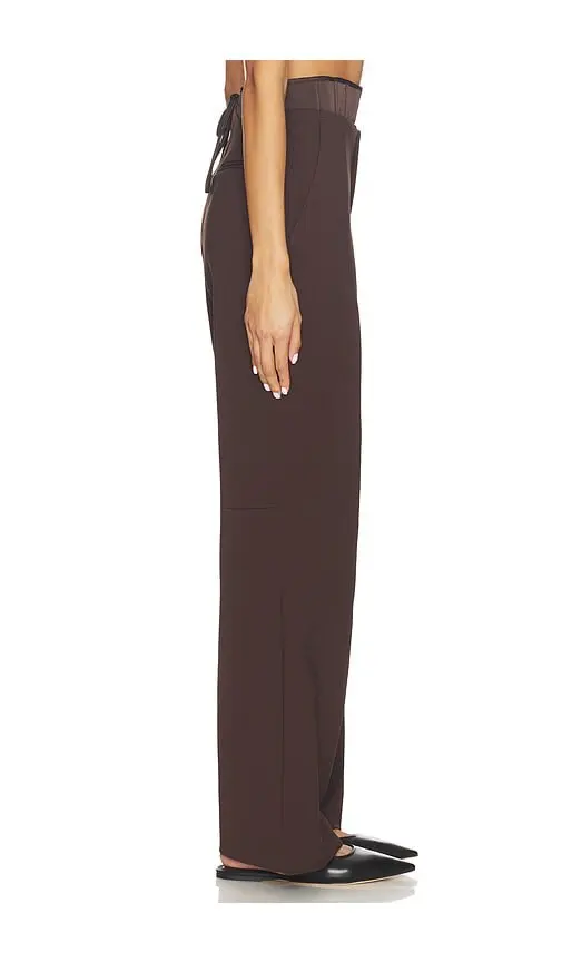 ROTATE BY BIRGER CHRISTENSEN Corset Suiting Pant - Chicory Coffee