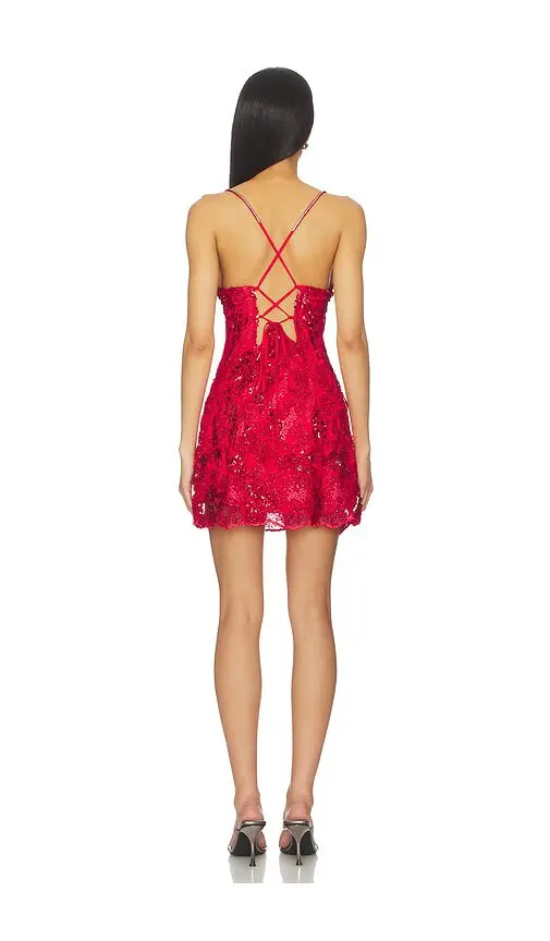 For Love & Lemons Opal Mini Dress - Red | Editorialist