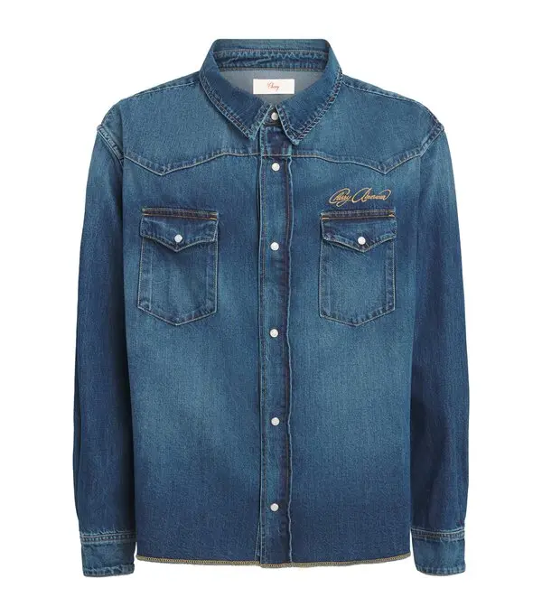 CHERRY LOS ANGELES Western Denim Shirt - Navy