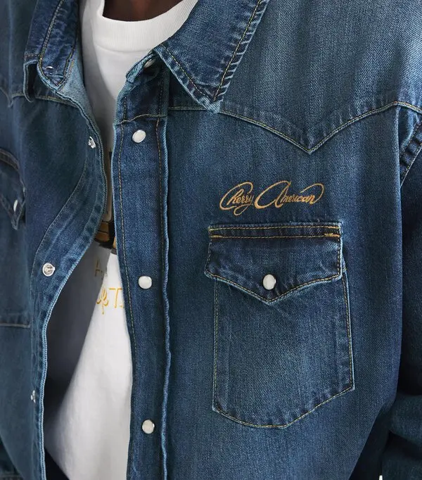 CHERRY LOS ANGELES Western Denim Shirt