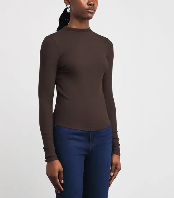 Paige High-neck Henrietta Top