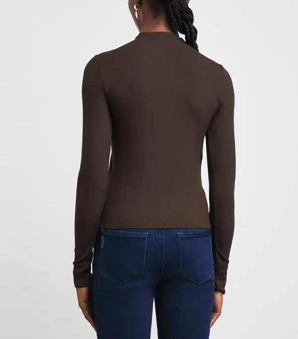 Paige High-neck Henrietta Top