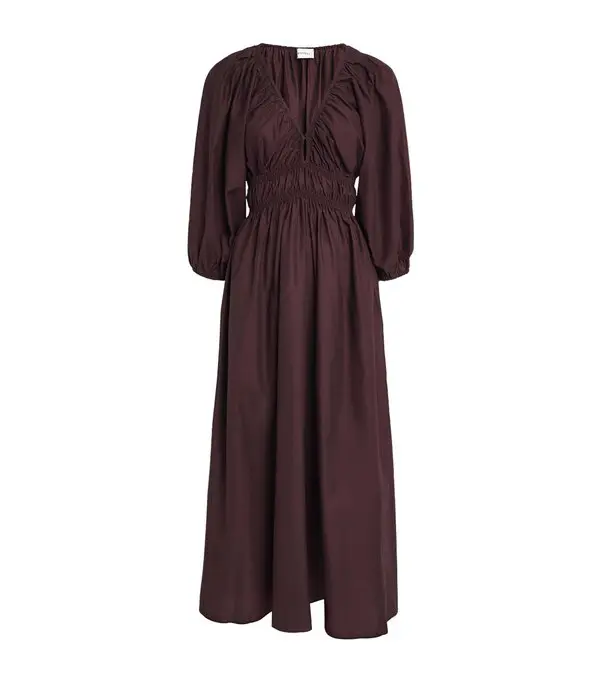 Matteau Cotton Plunge Midi Dress