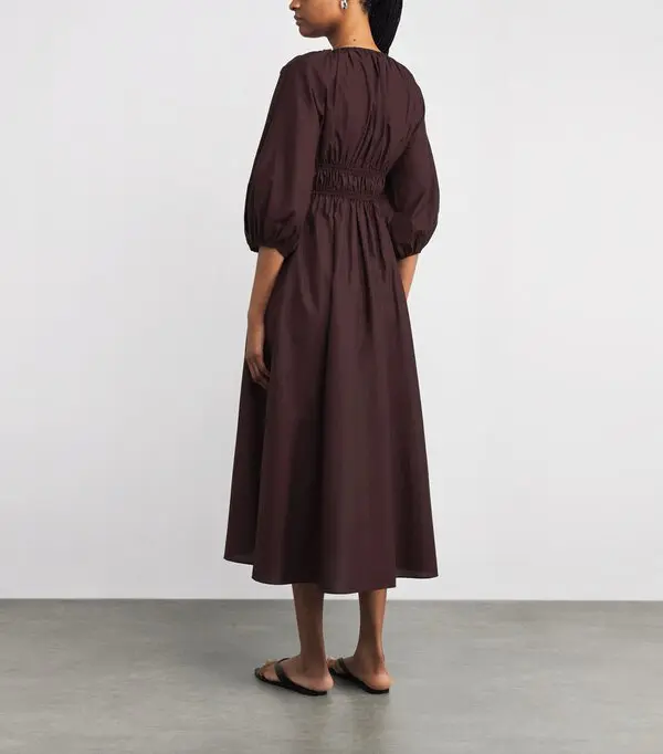 Matteau Cotton Plunge Midi Dress