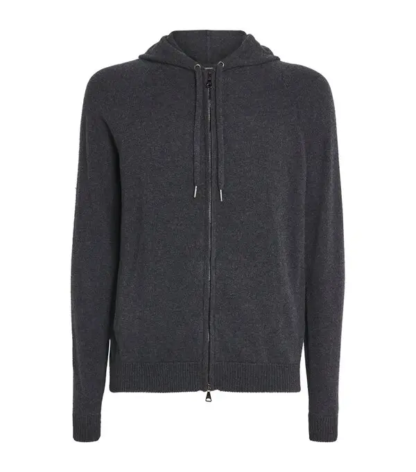 Derek Rose Cashmere Finley Zip-up Hoodie - Grey