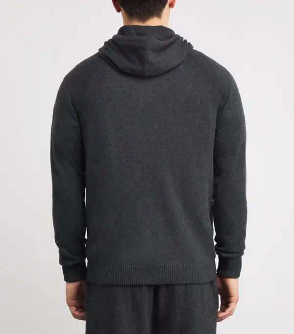 Derek Rose Cashmere Finley Zip-up Hoodie - Grey