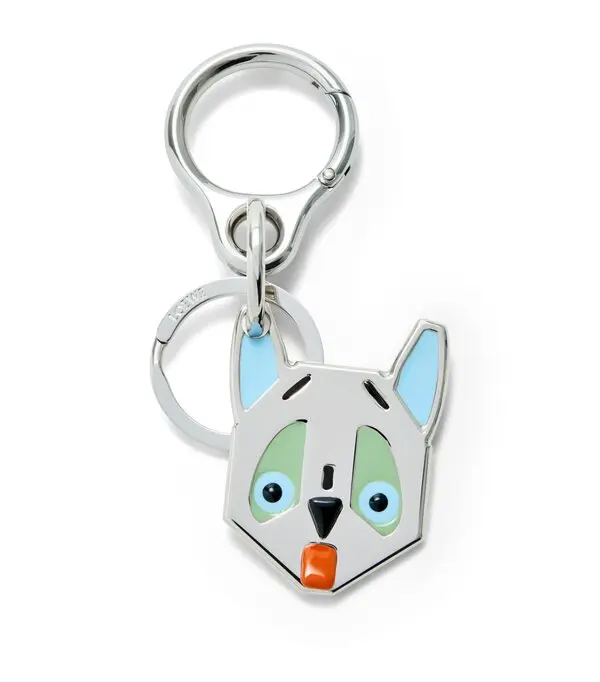 Loewe X Louis Wain Futurist Cat Keyring - Silver