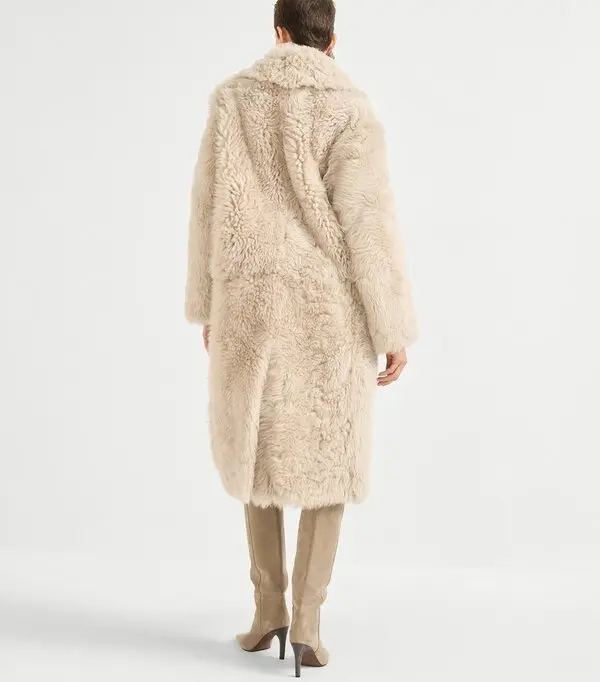 Brunello Cucinelli Shearling Double-breasted Coat