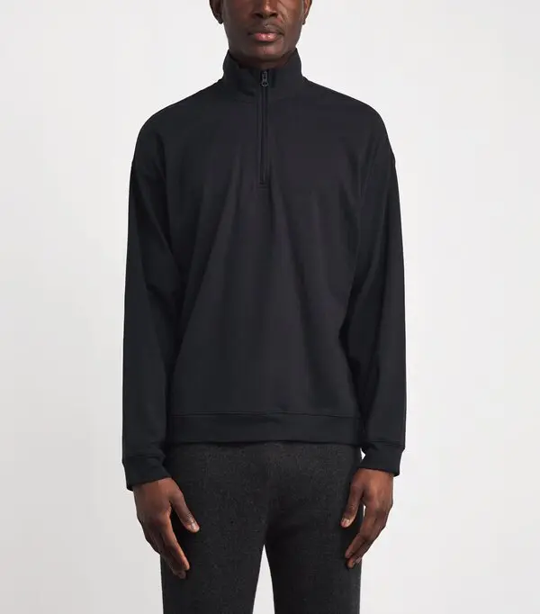 SKIMS Jersey Lounge Quarter-zip Sweater