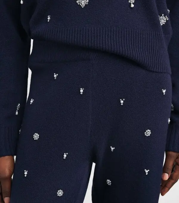 Simkhai Wool-cashmere Kandace Embellished Sweatpants